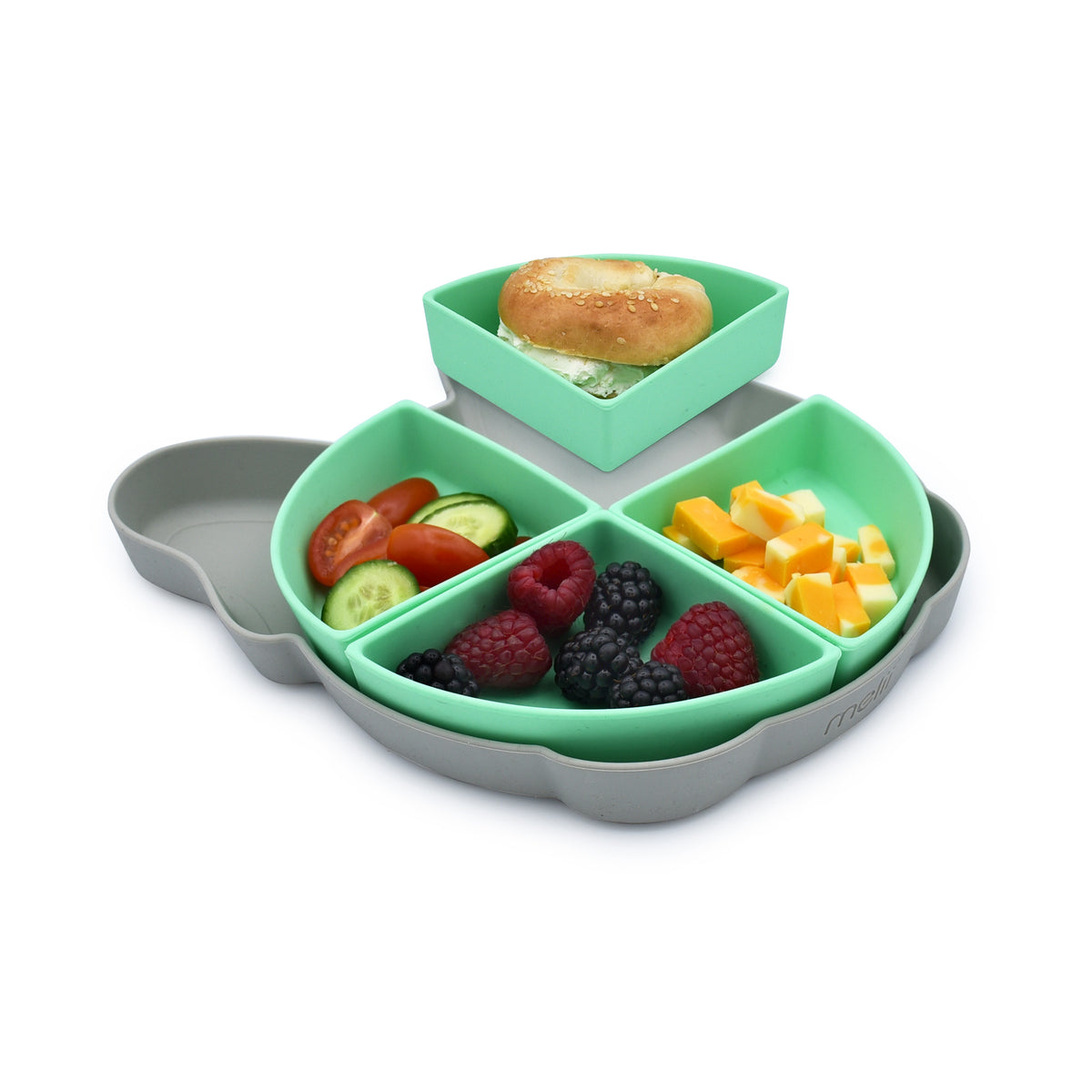 Silicone Divided Suction Plate with Removable Dividers – Meliibaby